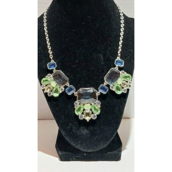 Chaps | Jewelry | Ralph Lauren Chaps 8 Gold Tone Jewel Necklace Blue ...